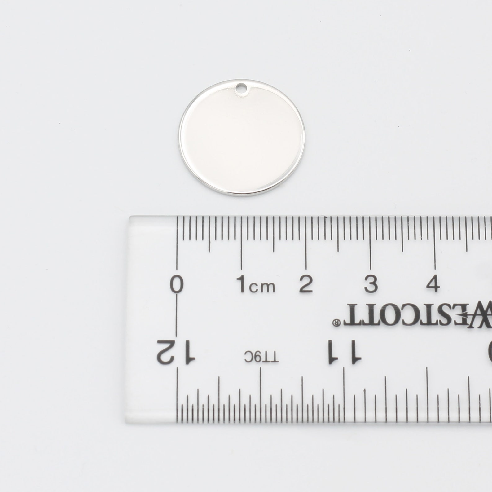 10 Silver 20mm Large Blank Disc, Personalize Ready to Stamp Blanks, DIY ...
