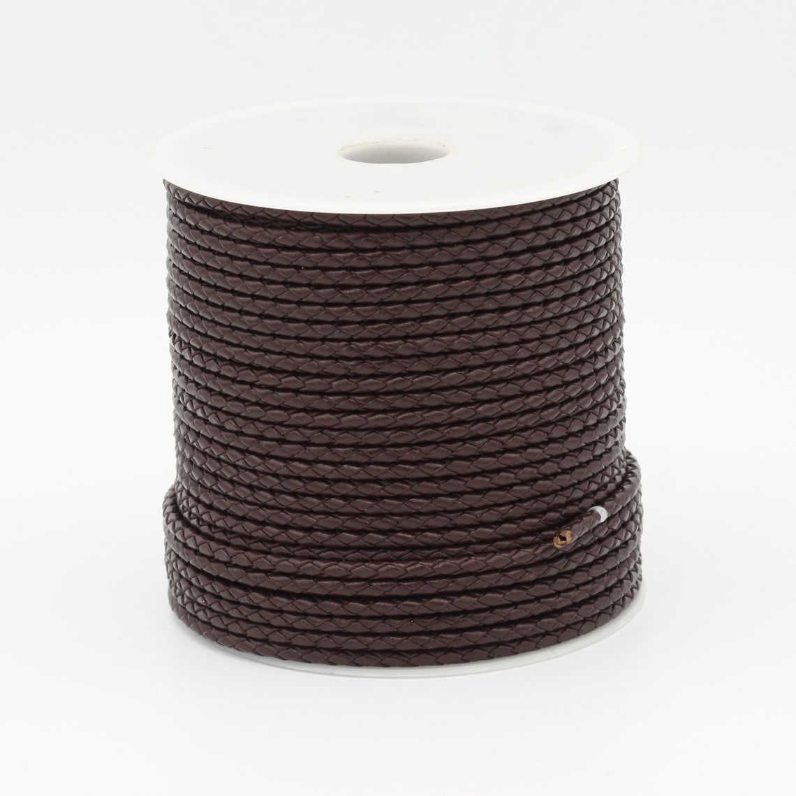 3mm Leather Braided Cord Brown Genuine Leather Rope by the | Etsy