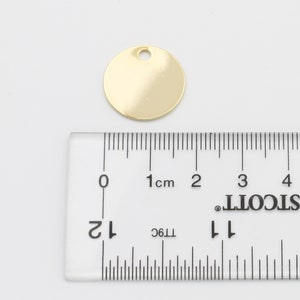 10 Gold 18mm Medium Blank Disc, Customizable Ready to Stamp, Engravable ...