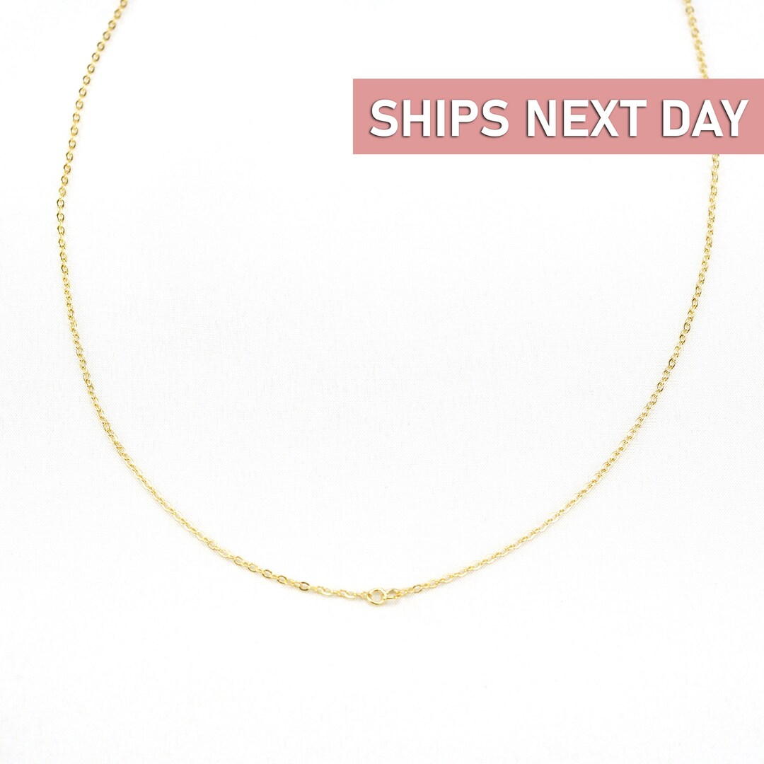 1 Gold 16K Split Chain Necklace, Gold Cable Chain, Wholesale Necklace ...