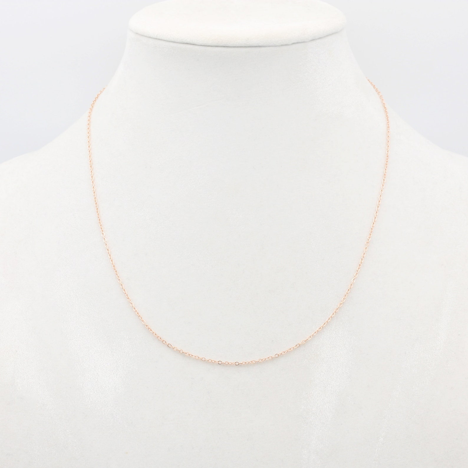 14" Rose Gold Basic Chain, Necklace Cable Chains Bulk 10 Pcs, Wholesale ...
