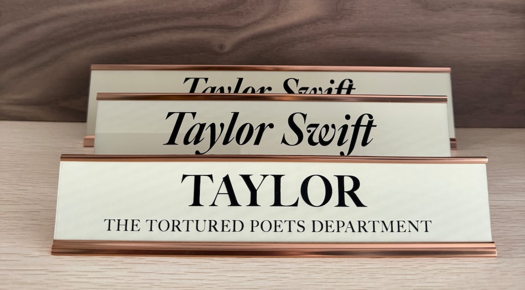 The Tortured Poets Department Desk Nameplate - Etsy UK