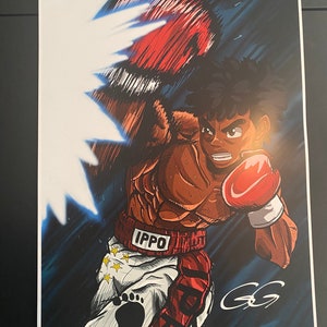 Ippo Makunouchi Wall Art Print Black Anime Poster - Etsy