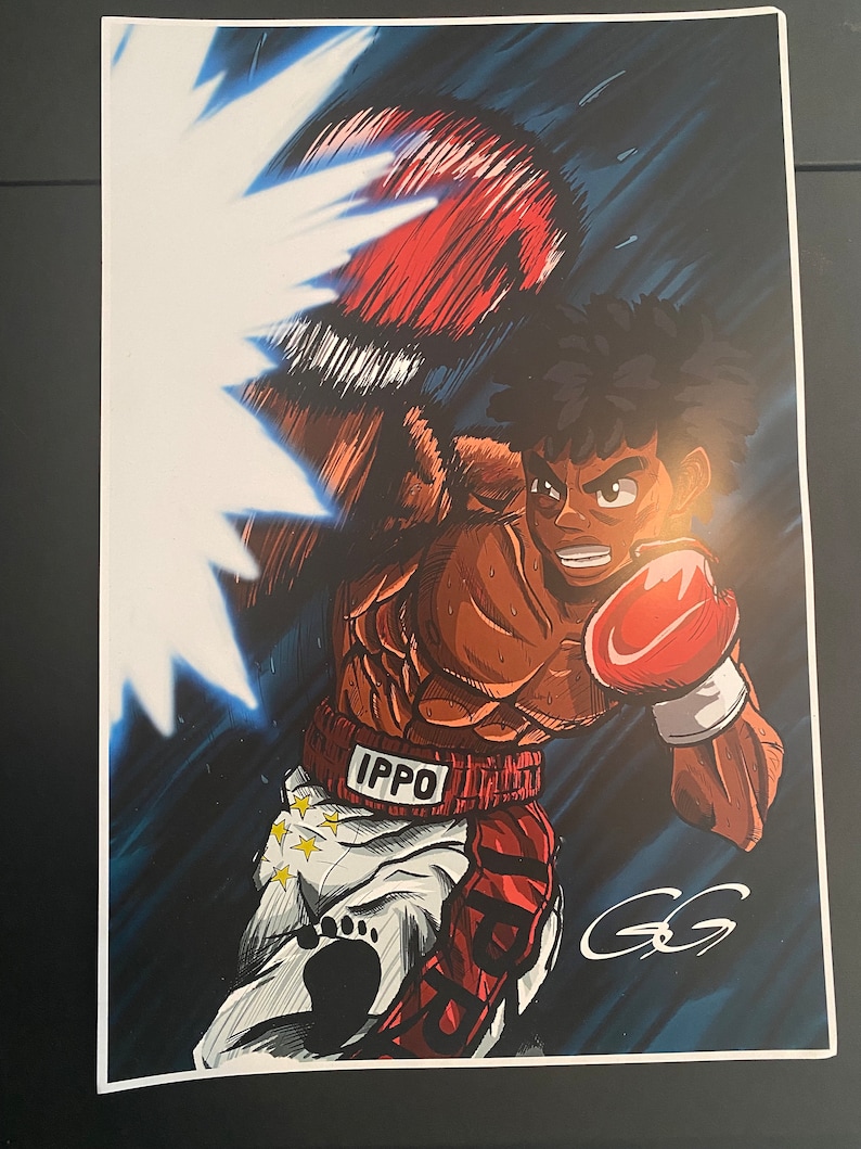 Ippo Makunouchi Wall Art Print Black Anime Poster - Etsy