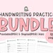 Handwriting Practice Bundle Printable Handwriting Worksheets - Etsy