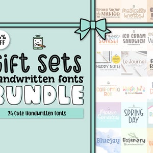Gift Sets, Font Bundle, Handwriting Fonts, Cute Fonts, Study Fonts ...