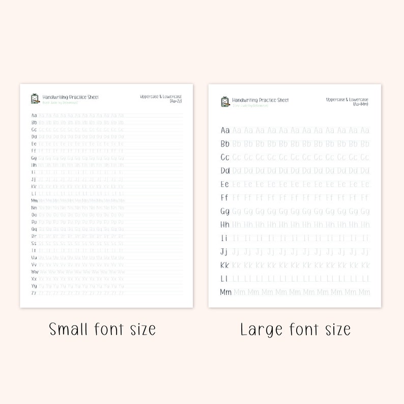 Neat Handwriting Practice Sheets Printable Handwriting | Etsy