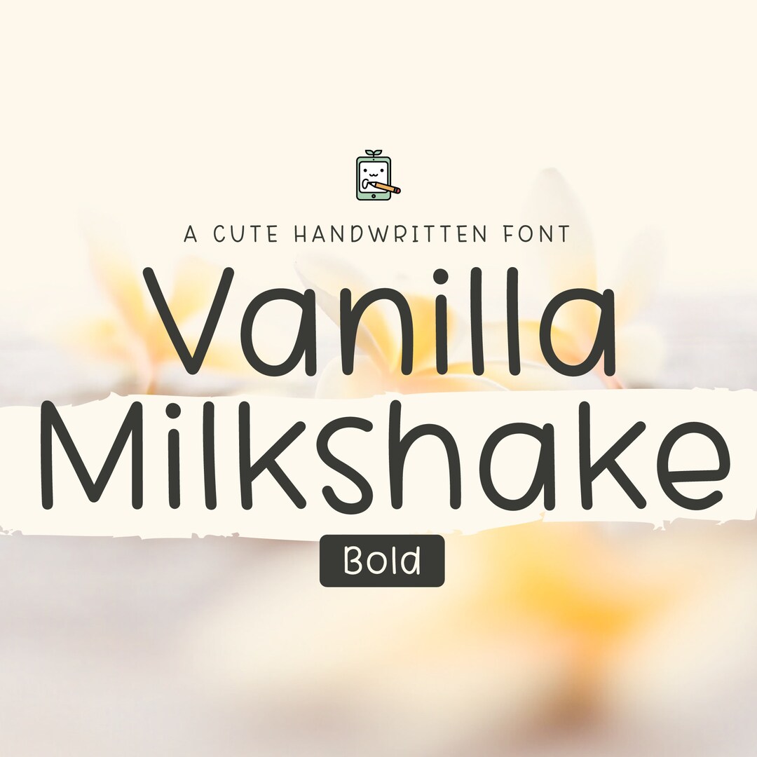 Vanilla Milkshake Bold, Handwritten Font, Handwriting Font, Study Font, Simple Font, Cute Font ...