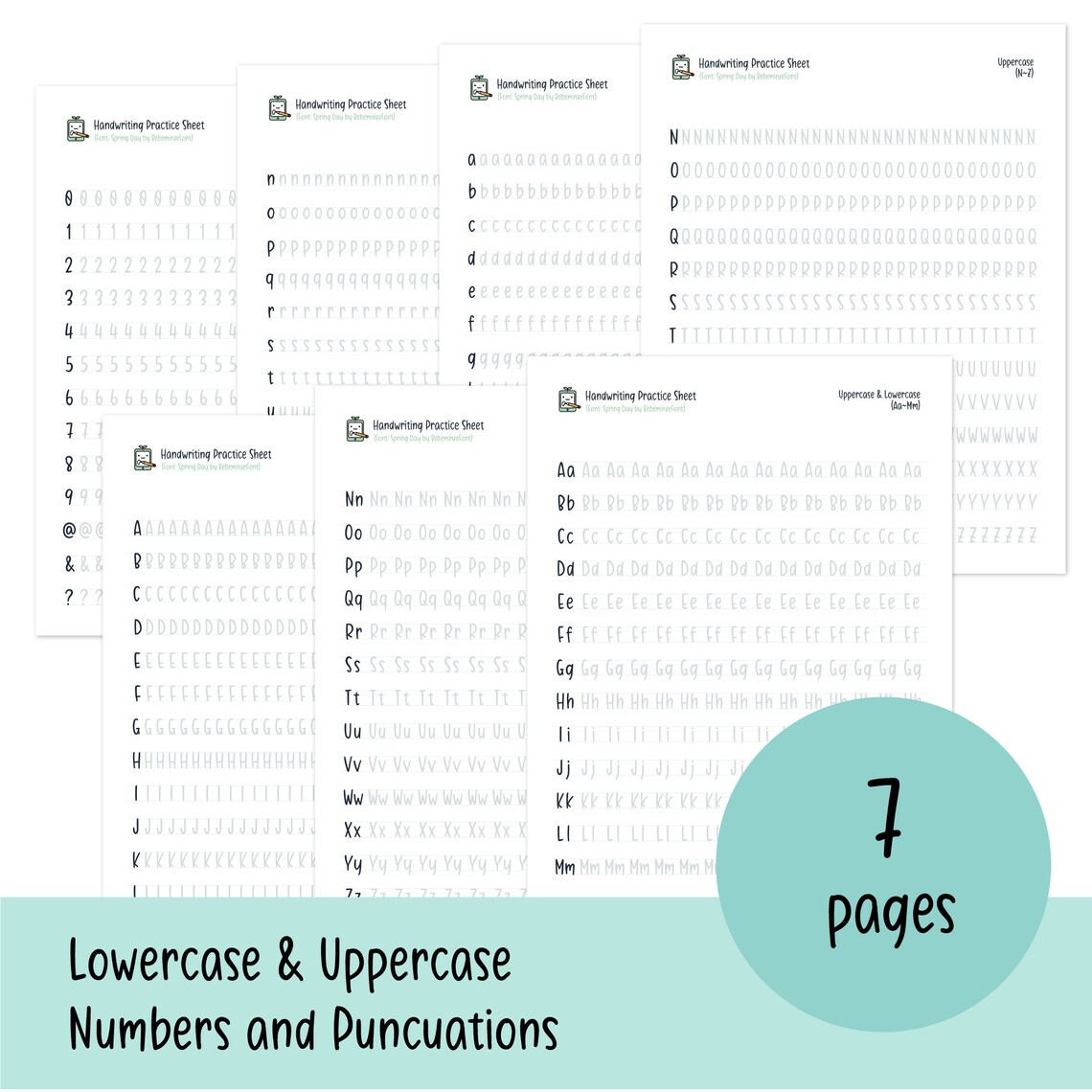 Fun and Narrow Handwriting Practice Sheets Printable | Etsy