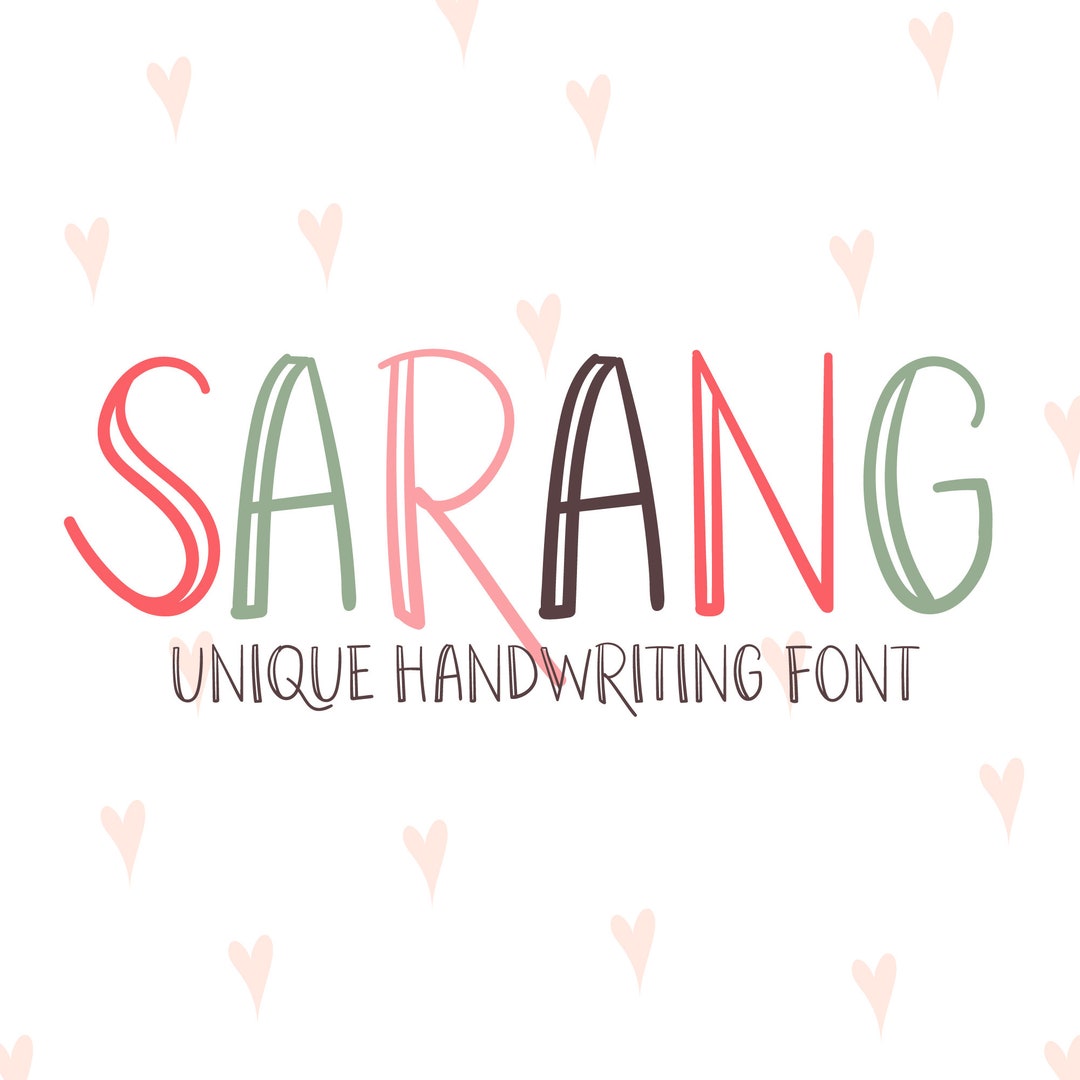 Sarang, Handwritten Font, Study Font, Simple Font, Handwriting Font ...