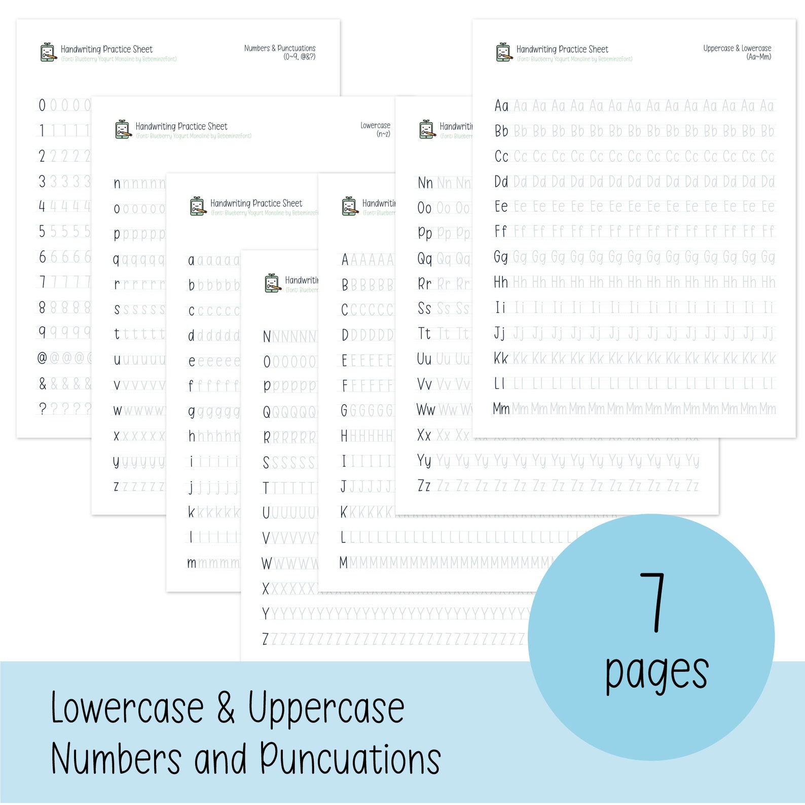 Tall Handwriting Practice Sheets Printable Handwriting | Etsy