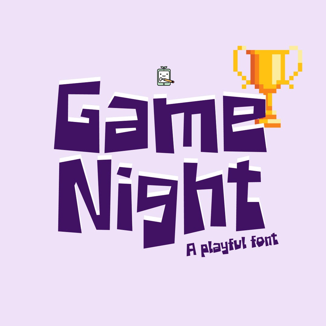 Game Night - Retro Blocky Graffiti Font, Bold and Edgy Urban Typeface ...
