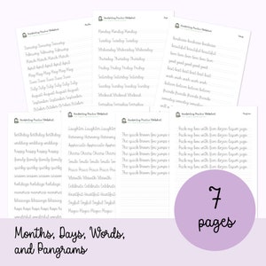 Cursive Handwriting Practice Sheets, Digital Download, Printable ...