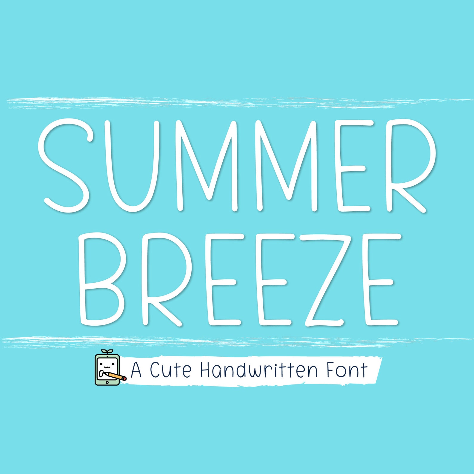 Summer Breeze, Handwritten Font, Study Font, Simple Font, Handwriting ...