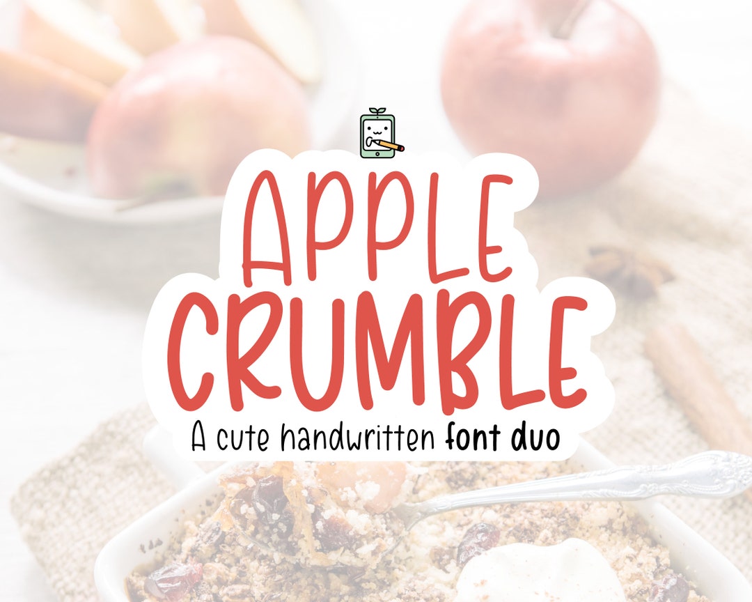 Apple Crumble, Font Duo, Handwritten Font, Study Font, Quirky Font ...