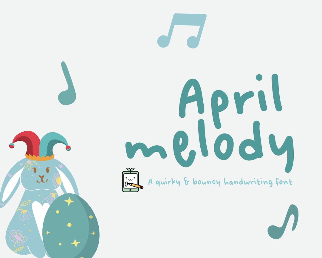 April Melody, Handwritten Font, Cute Font, Handwriting Font, OTF, Kids ...