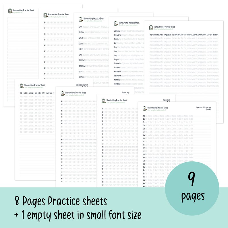 Fun and Narrow Handwriting Practice Sheets Printable | Etsy