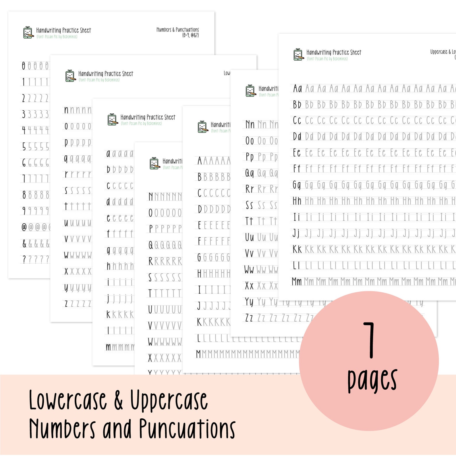 Tall Handwriting Practice Sheets, Printable Handwriting Worksheets ...