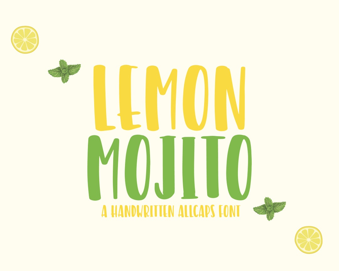 Lemon Mojito, Handwritten Font, Handwriting Font, OTF Font, Cute Font ...
