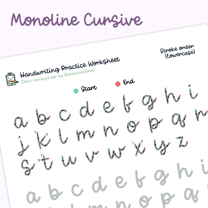 Cursive Handwriting Practice Sheets Printable Handwriting - Etsy