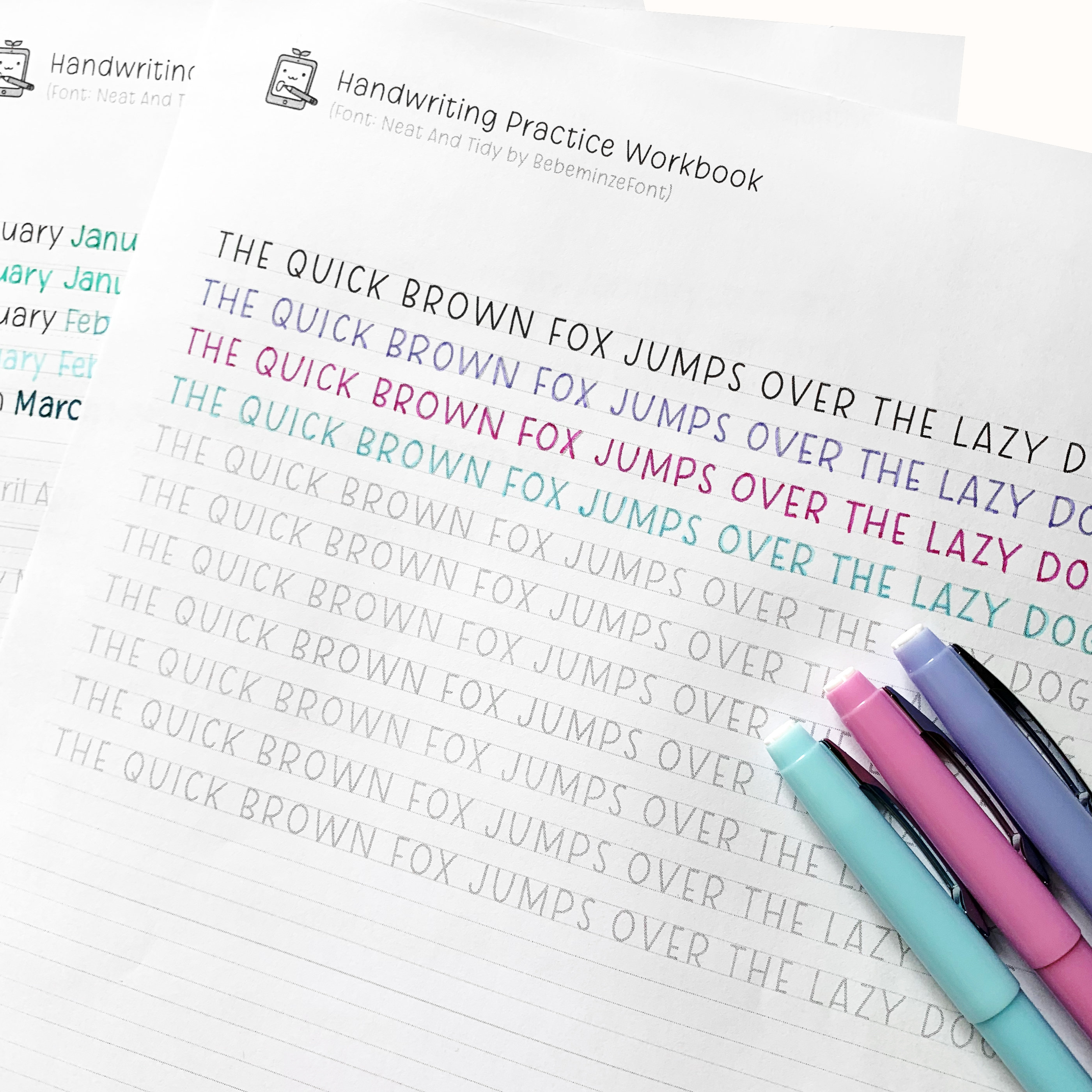 Neat Girl Handwriting Alphabet