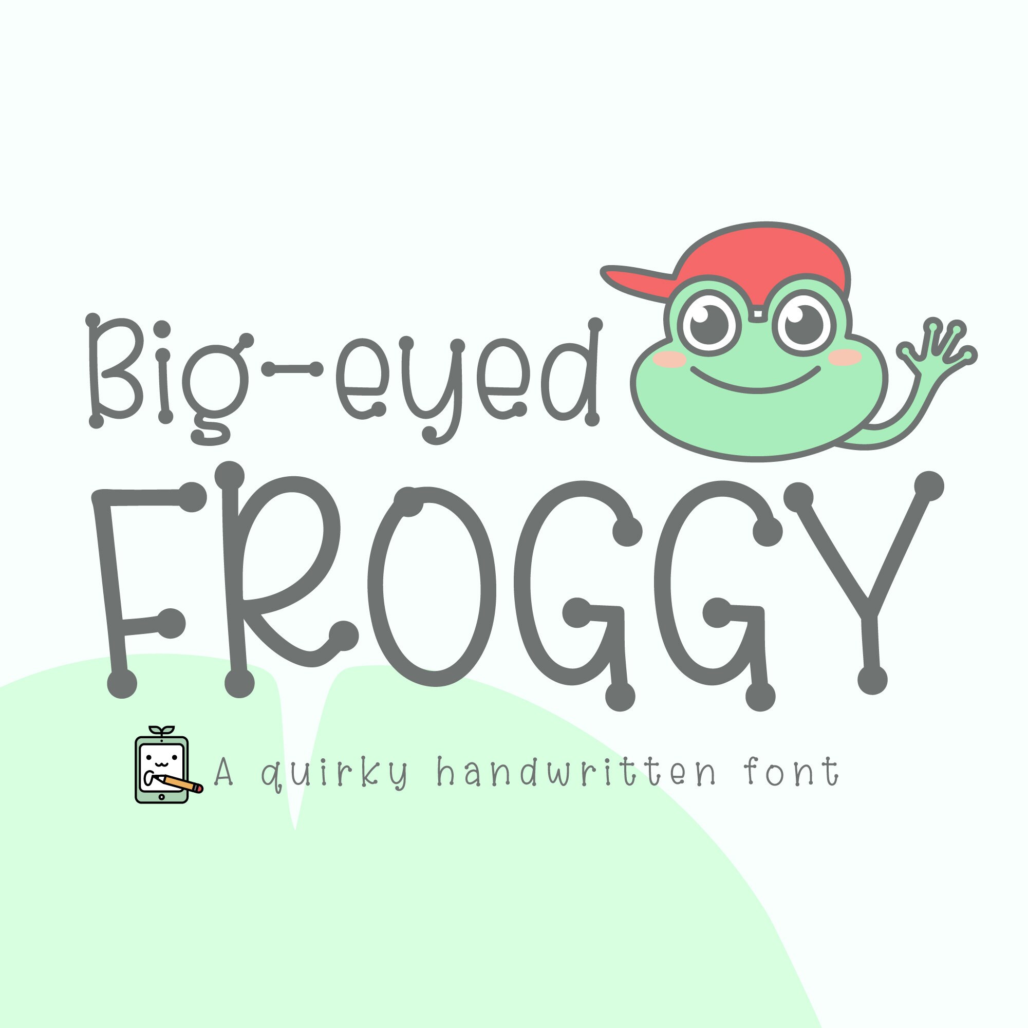Big Eyed Froggy Handwritten Font OTF Font Download Hand - Etsy UK
