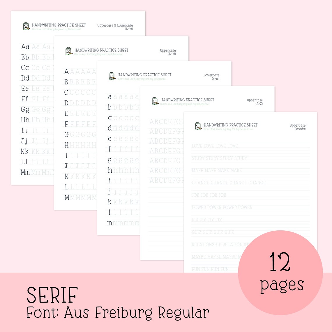 Handwriting Practice Bundle Printable Handwriting Worksheets - Etsy Canada