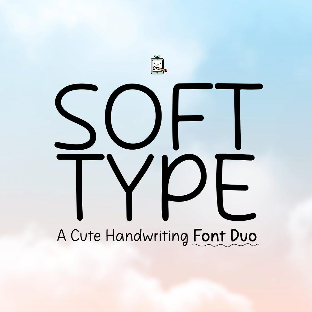 Handwriting Font Duo: Soft Type - Cute & Neat Script for Digital Notes ...