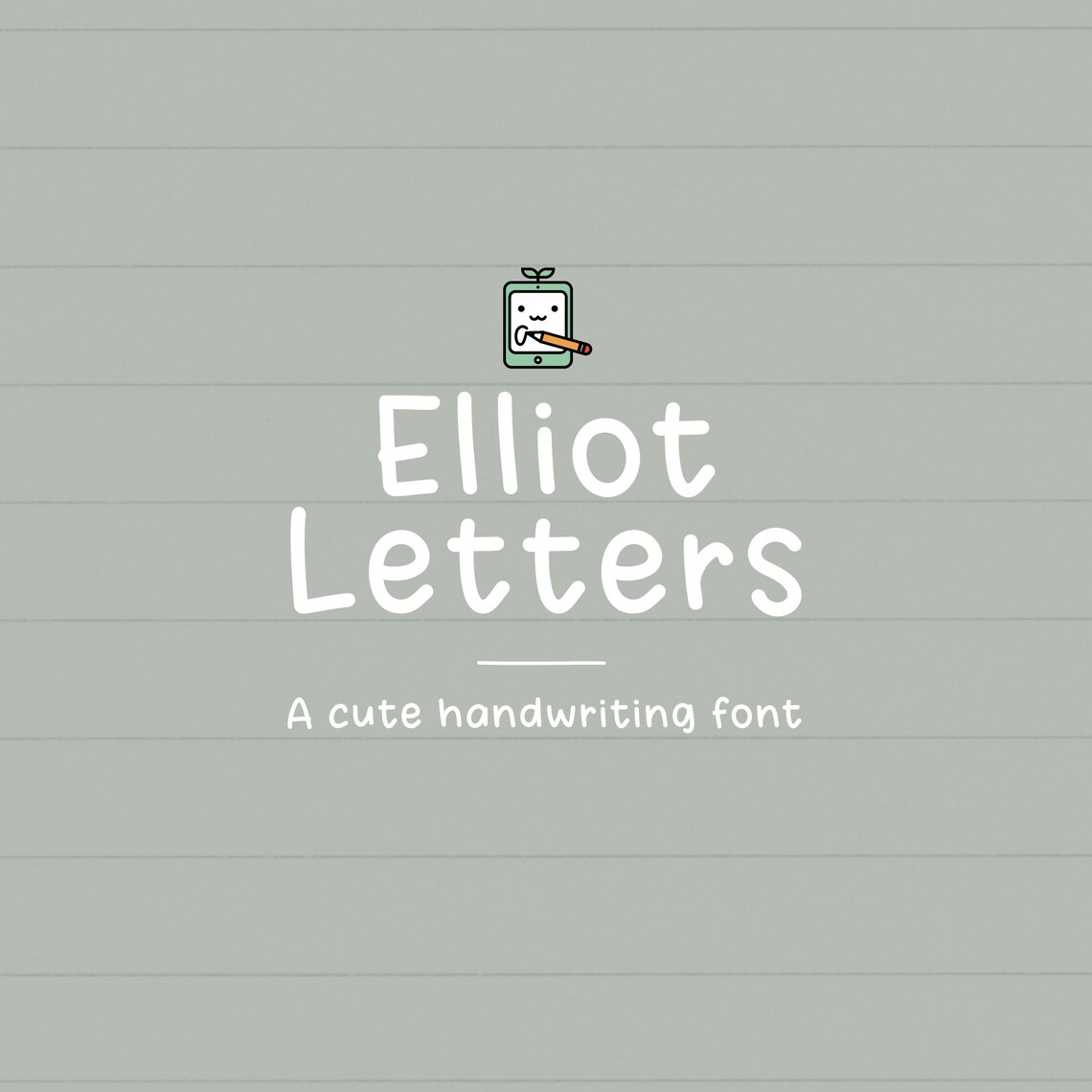 Elliot Letters, Handwritten Font, Study Font, Simple Font, Handwriting ...