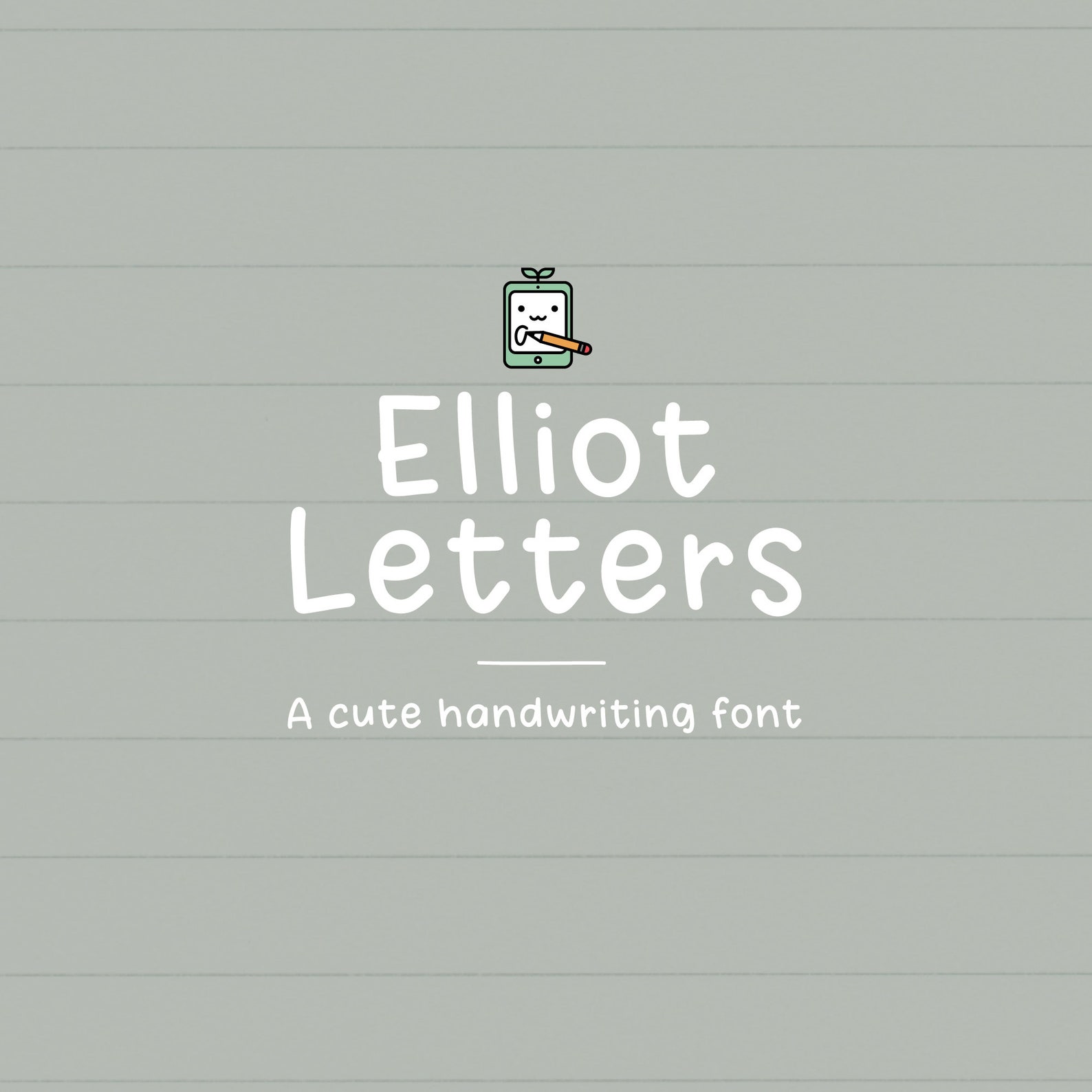 Elliot Letters, Handwritten Font, Study Font, Simple Font, Handwriting ...