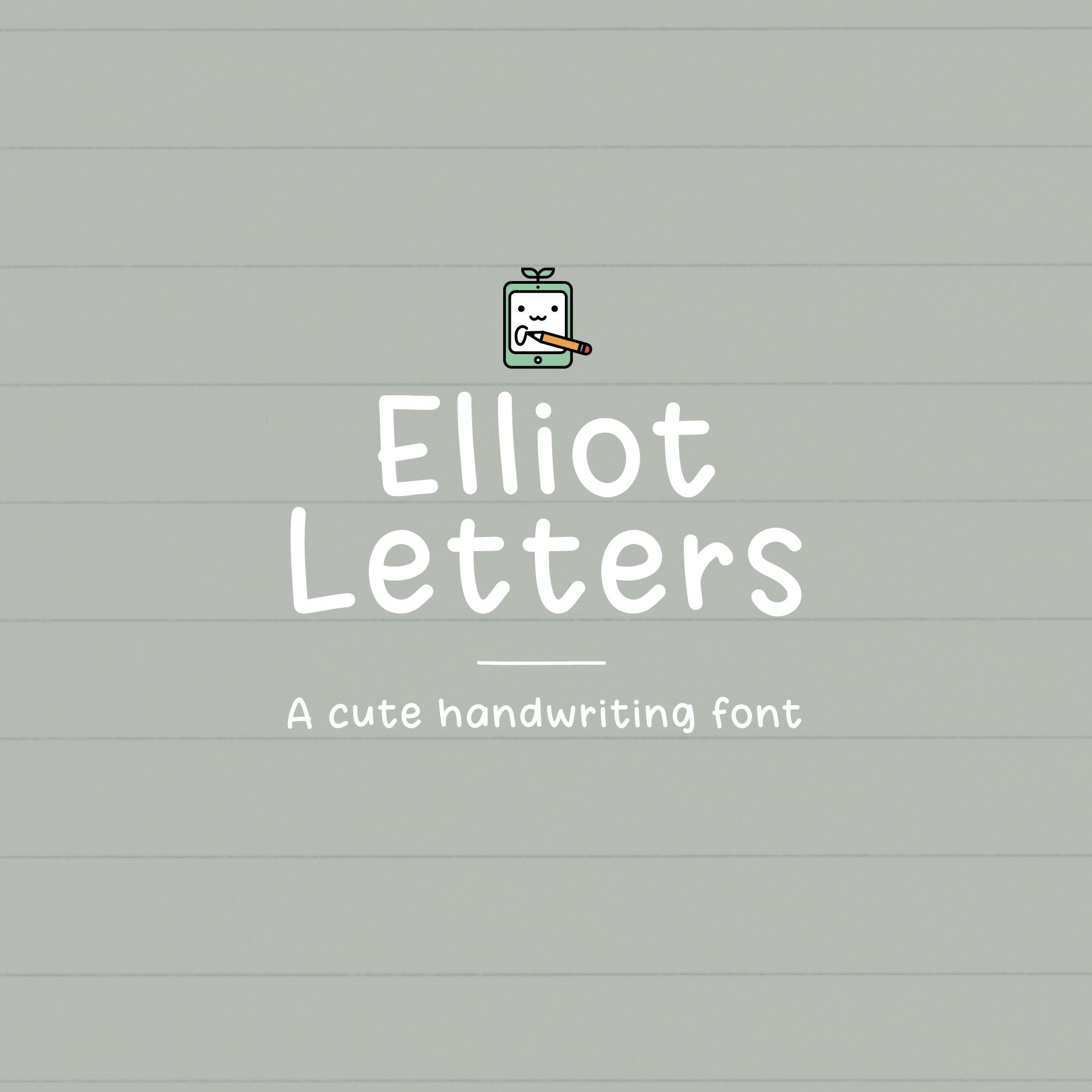 Elliot Letters, Handwritten Font, Study Font, Simple Font, Handwriting ...