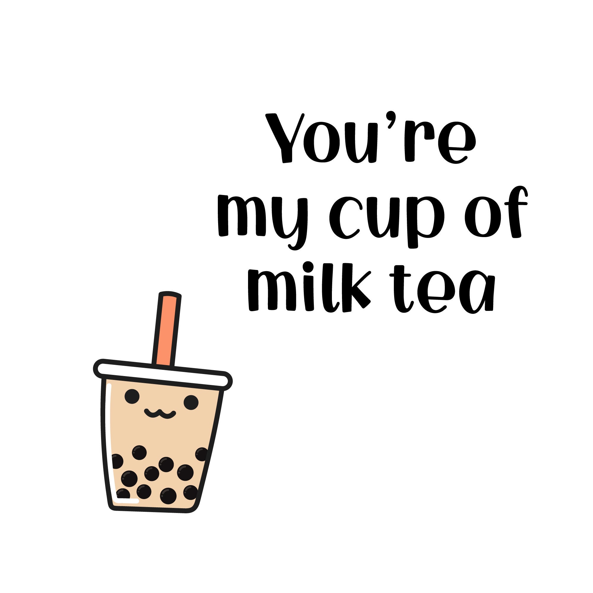 Brown Sugar Milk Tea Cute Handwritten Font Hand Lettered - Etsy