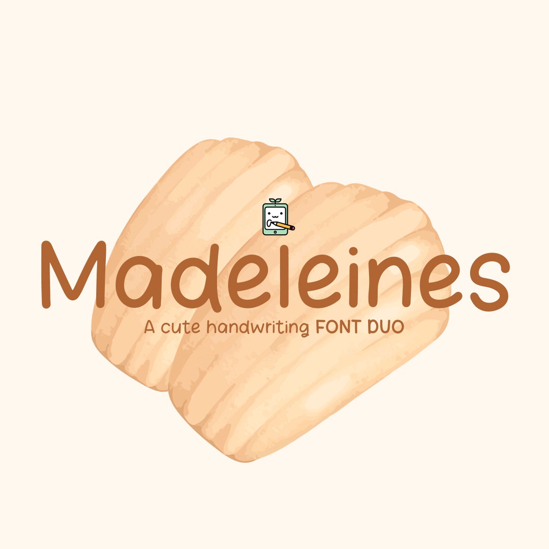 Handwritten Font Madeleines Duo – Cute Handwriting Style Typeface for ...