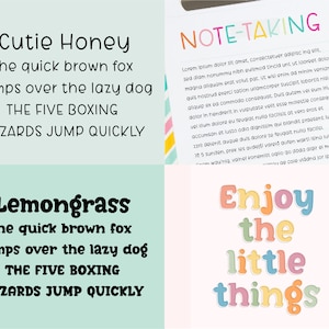 Noteworthy, Font Bundle, Handwriting Fonts, Cute Fonts, Study Fonts ...
