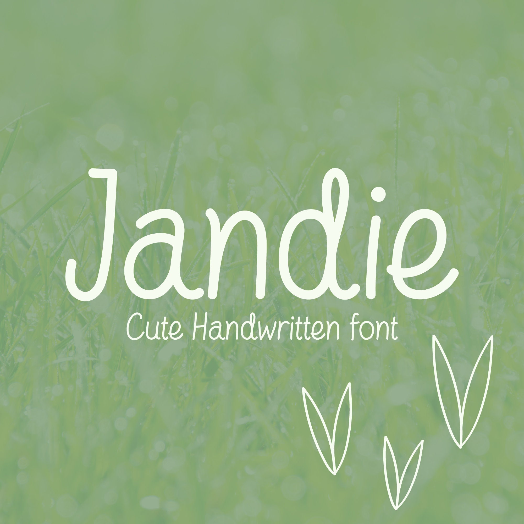 Jandie Handwritten Font Study Font Simple Font Handwriting - Etsy