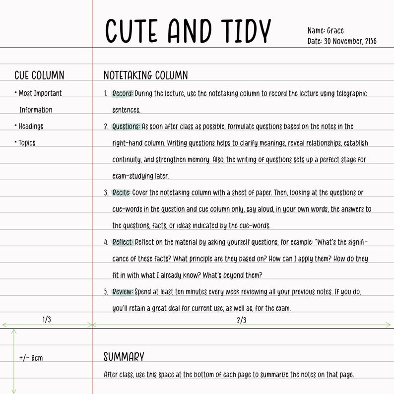 Cute and Tidy, OTF Font, Handwritten Font, Study Font, School Font ...