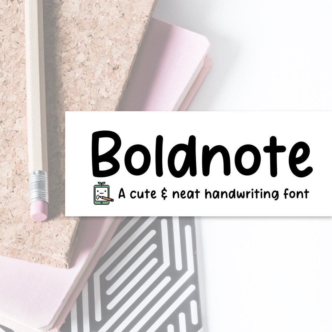 Boldnote, Handwritten Font, Study Font, Simple Font, Neat Handwriting ...
