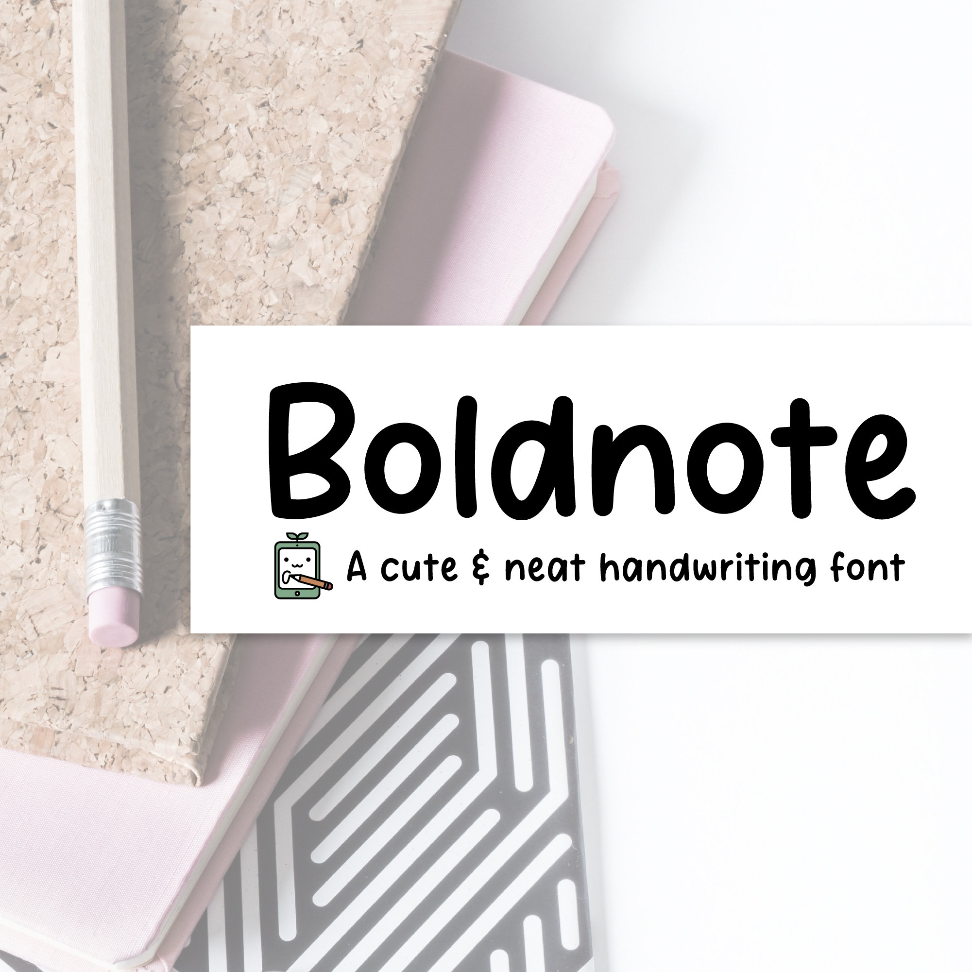 Boldnote Handwritten Font Study Font Simple Font Neat - Etsy