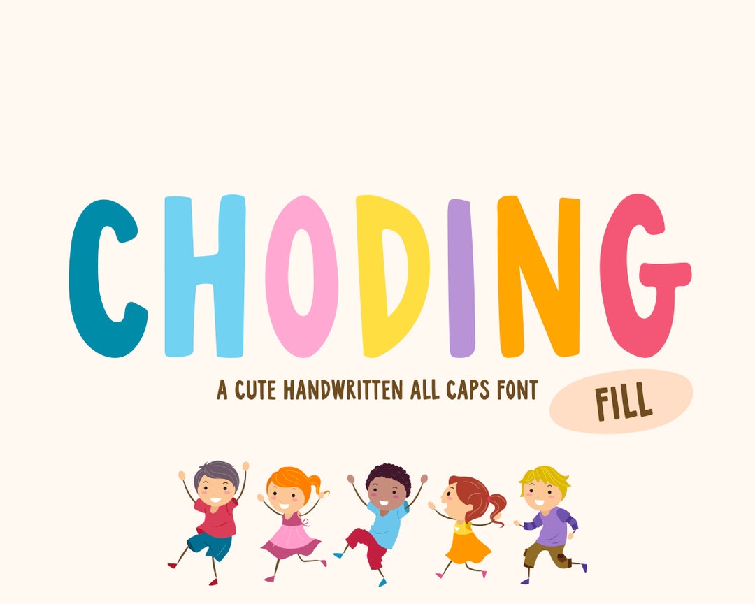 Choding Fill, OTF Font, Handwriting Font, Font Download, Handwritten ...