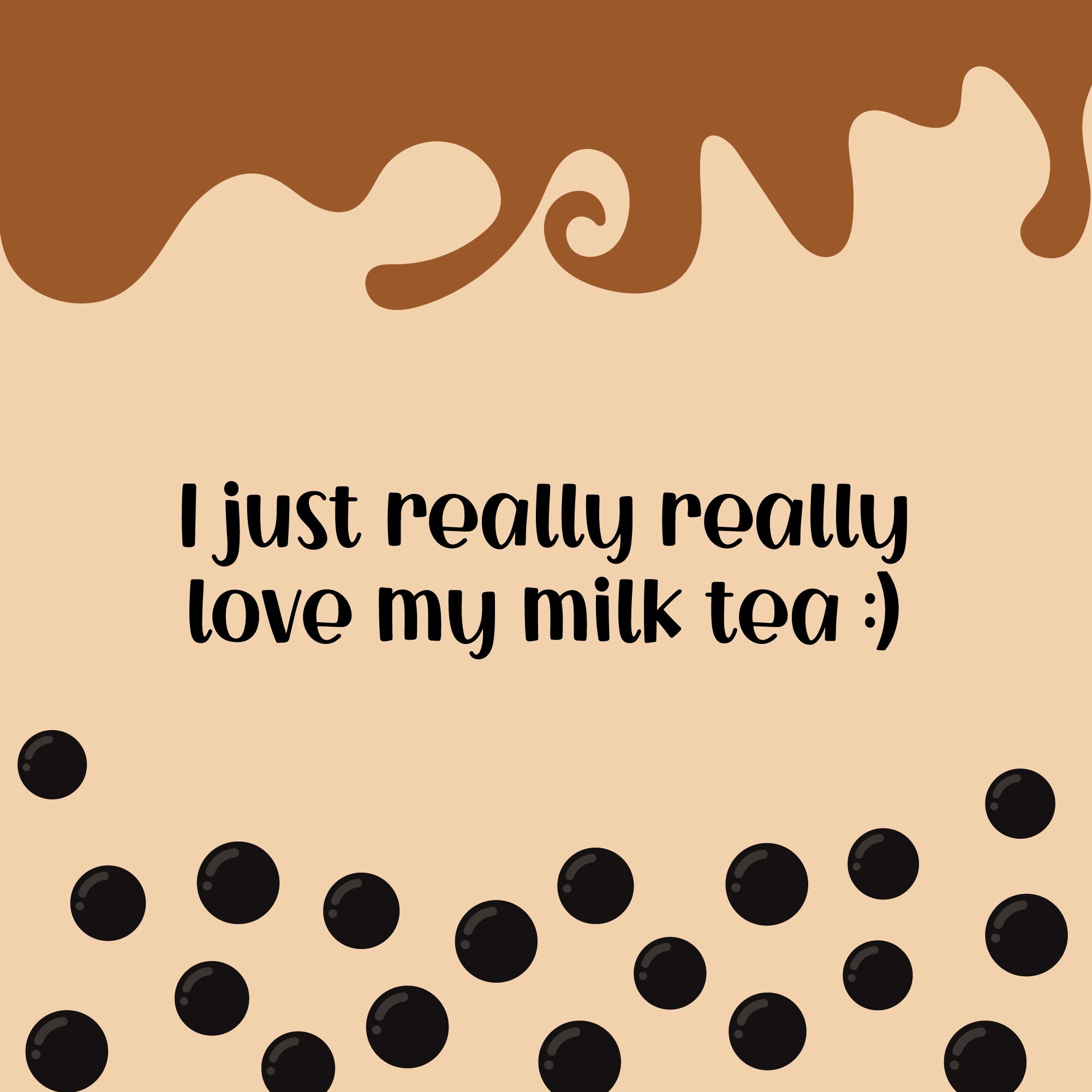 Brown Sugar Milk Tea Cute Handwritten Font Hand Lettered - Etsy
