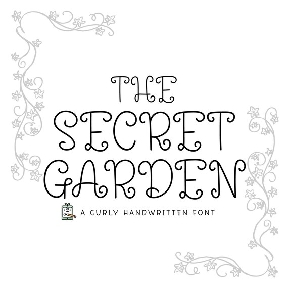 The Secret Garden Handgeschriebene Schriftart OTF | Etsy