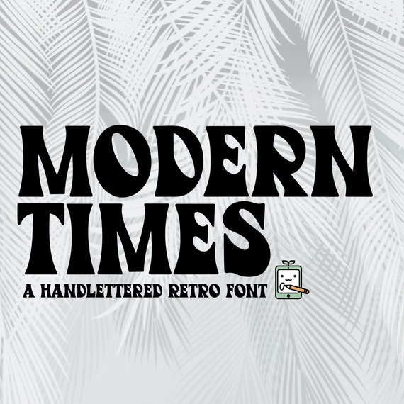 Modern Times Handlettered Font OTF Font Download Retro | Etsy