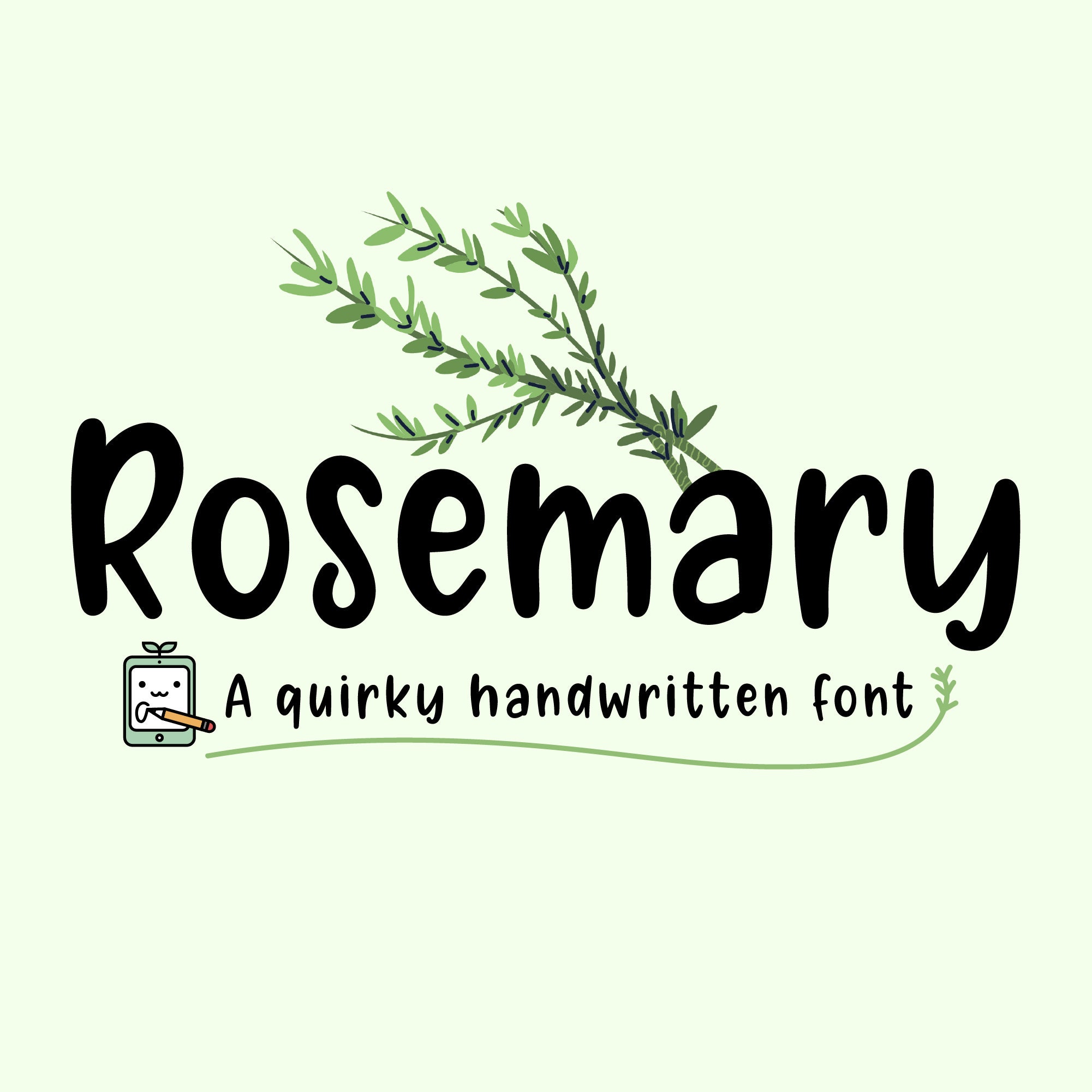Rosemary Handwritten Font Handwriting Font OTF Digital - Etsy UK