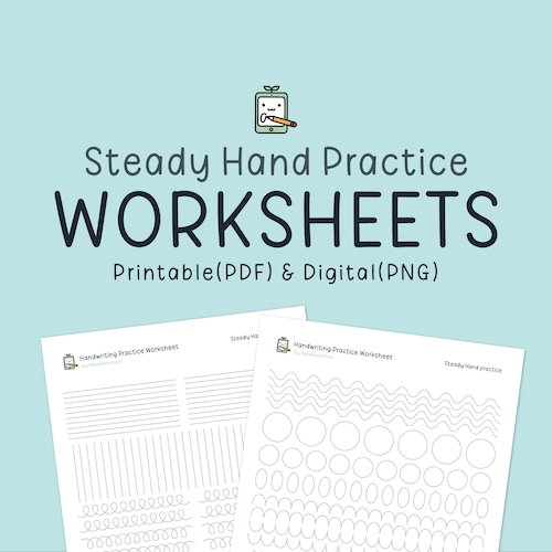 Steady Hand Practice Sheets Printable Handwriting Worksheet - Etsy