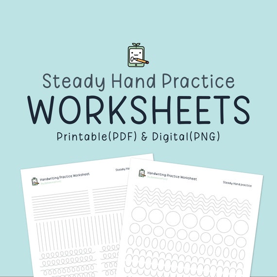 Steady Hand Practice Sheets Printable Handwriting Worksheet - Etsy
