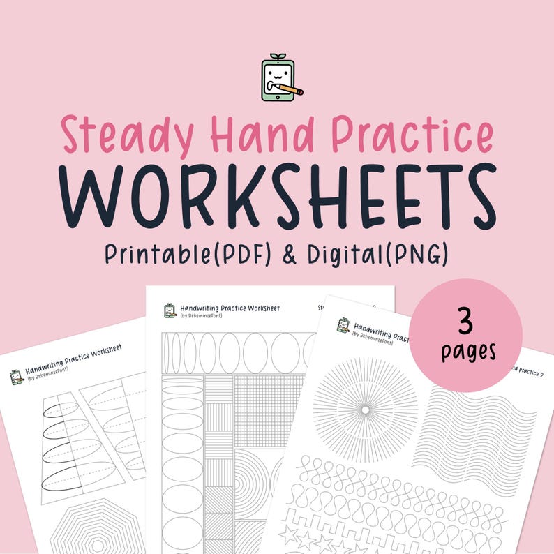 Steady Hand Worksheets V2 Printable Line Practice and Penmanship ...