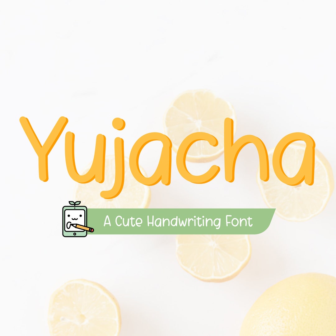 Yujacha, Handwritten Font, Study Font, Handwriting Font, OTF, Cute Font ...