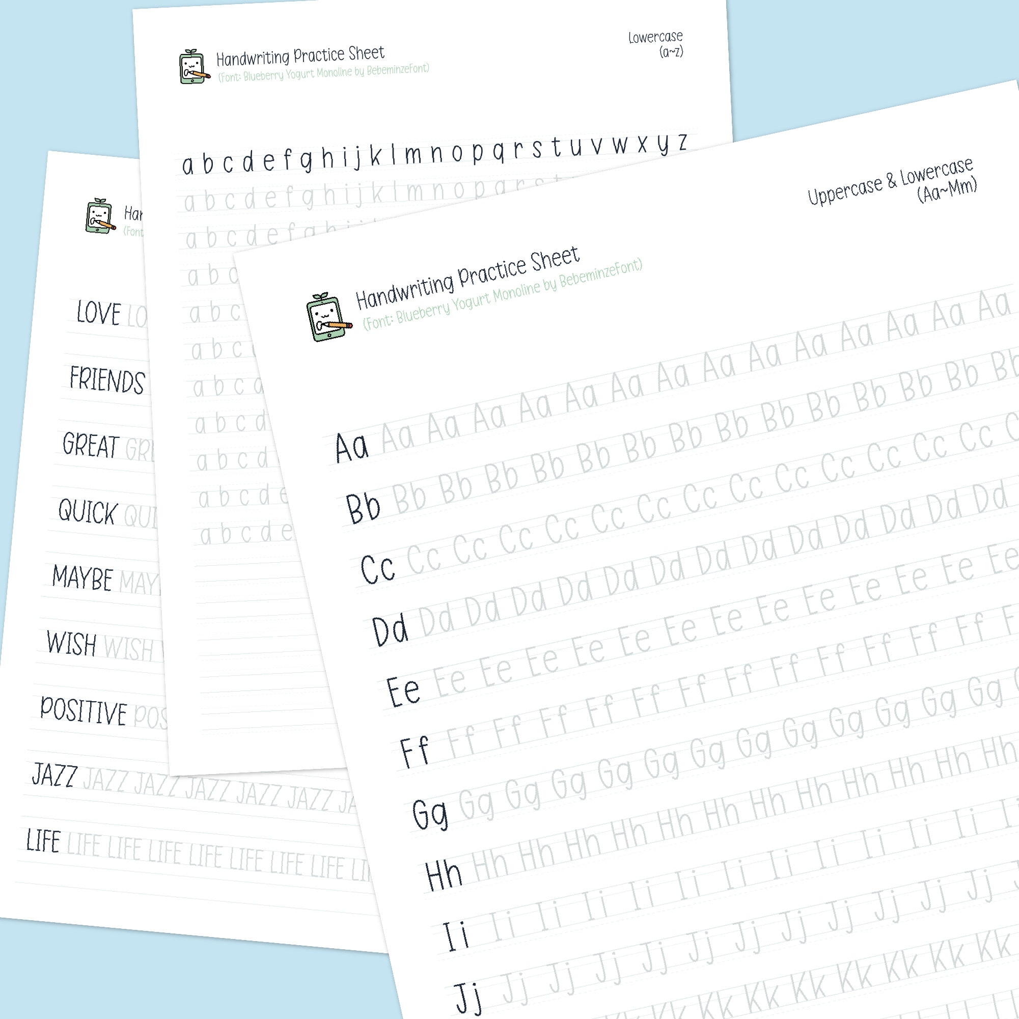 Tall Handwriting Practice Sheets Printable Handwriting | Etsy