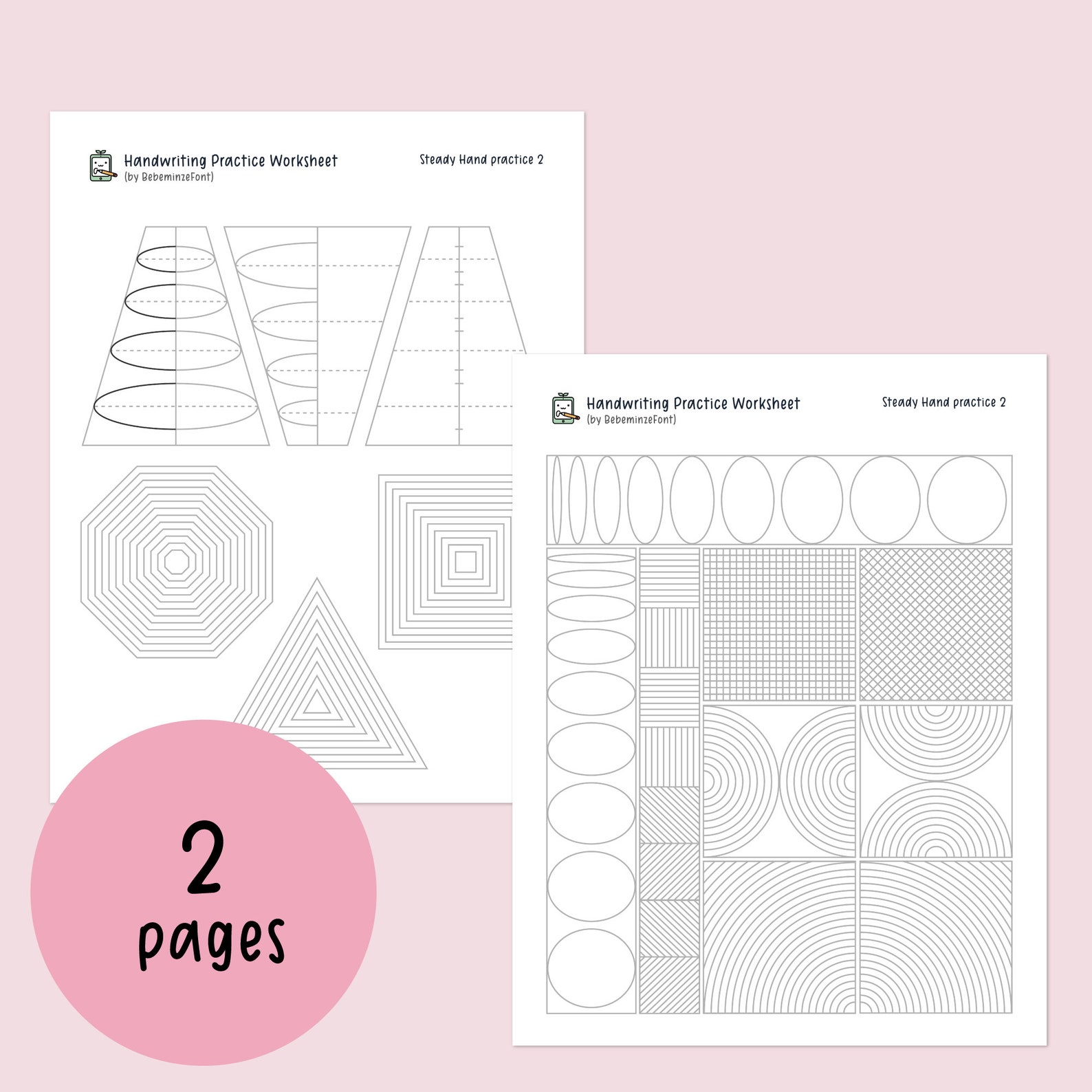 Steady Hand Worksheets V2 Printable Line Practice and Penmanship ...