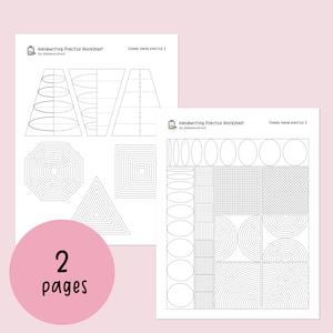Steady Hand Worksheets V2 Printable Line Practice and Penmanship ...